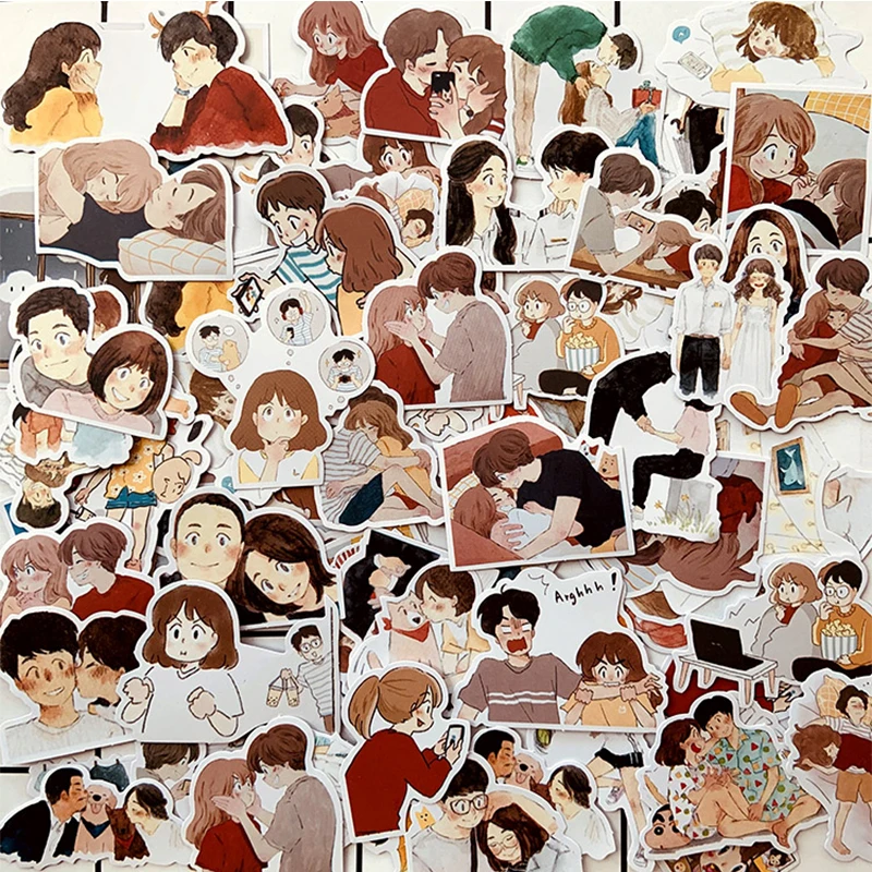 Other Home & Living - 62Pcs INS Couple sticker DIY scrapbooking journal ...