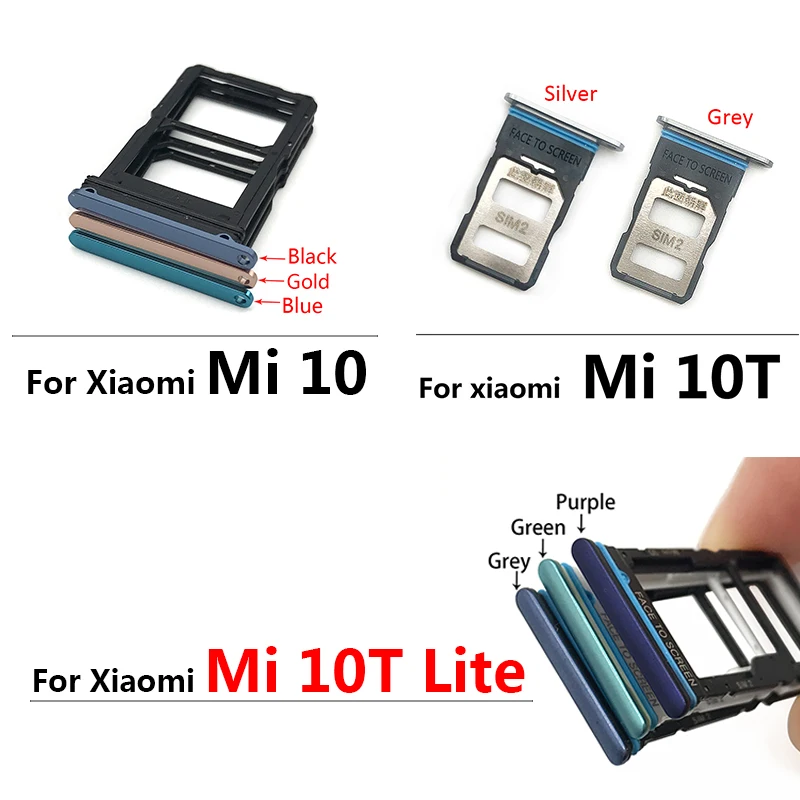 Sim Tray Holder Xiaomi Mi 10 | Sim Card Slot Xiaomi Mi Pro 10 - New Sim ...