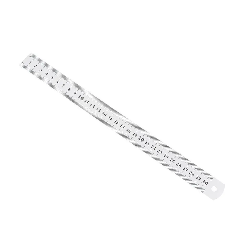Stainless Steel Metal Ruler 30CM Straight Ruler Measurement Double ...