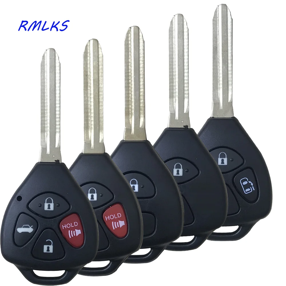 2/3/4 Button Remote Head Car Key Case Shell FOB for Toyota Yaris Prado ...