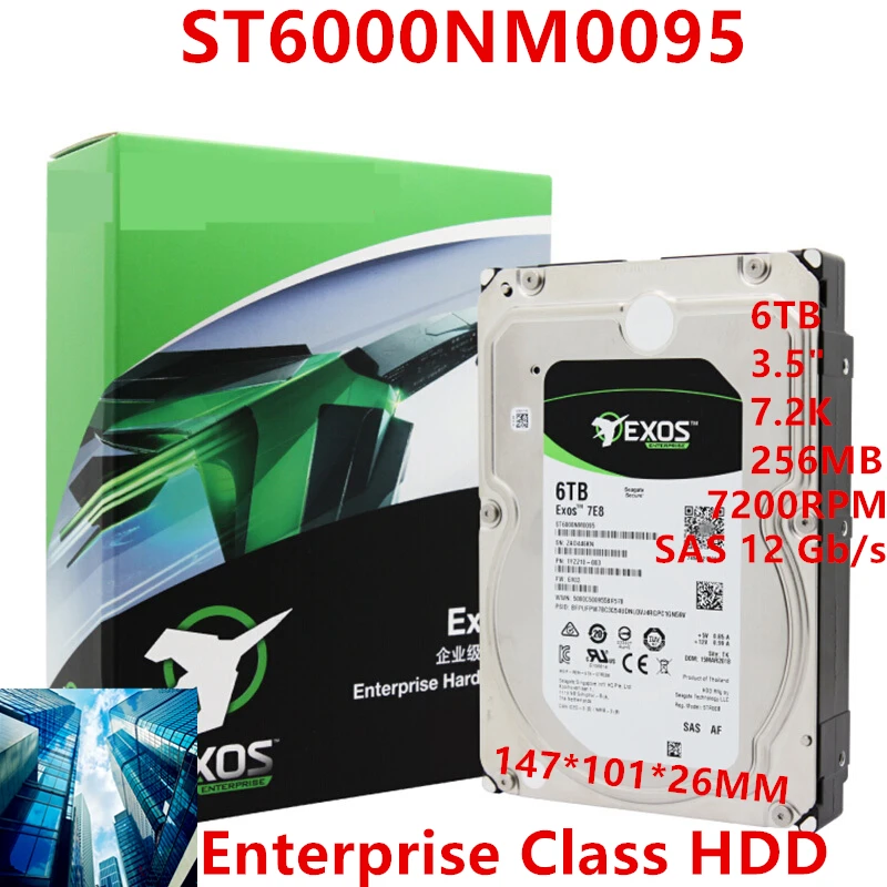 Original HDD For Seagate Exos 6TB 3.5" SAS 12 Gb/s 256MB 7200RPM For ...