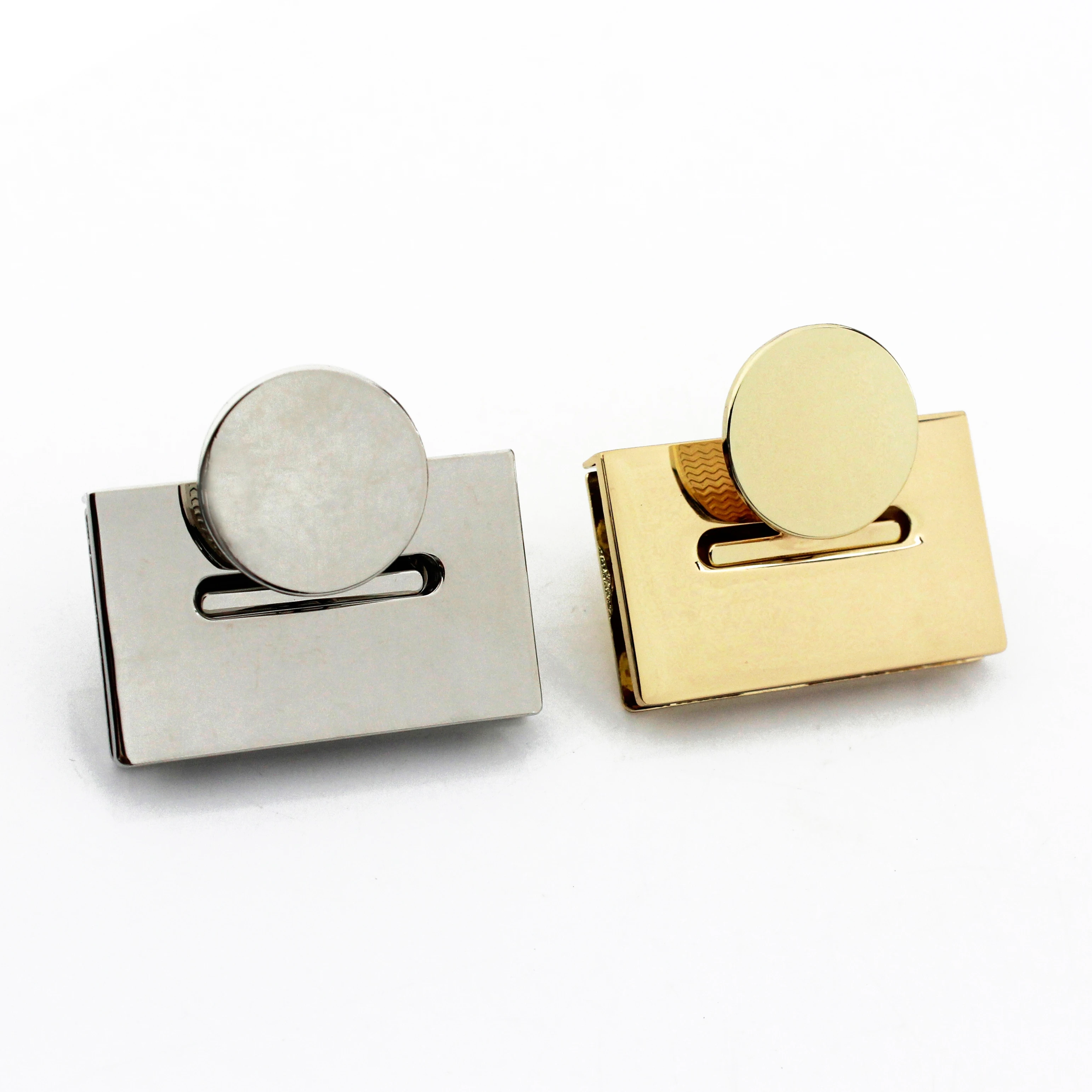 1x-Logam-Persegi-Push-Lock-Turn-Lock-Tas-Tas-Semi-Snap-Dekoratif-Gesper ...