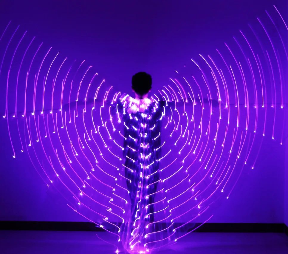 LED Dance Wings Butterfly Glow Dance Halloween Color Fluorescent Show ...