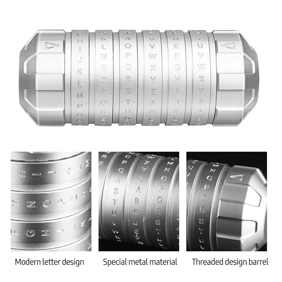 Cryptex Puzzle Mini Cryptex Code Lock - Aluminum Alloy Puzzle Box For ...