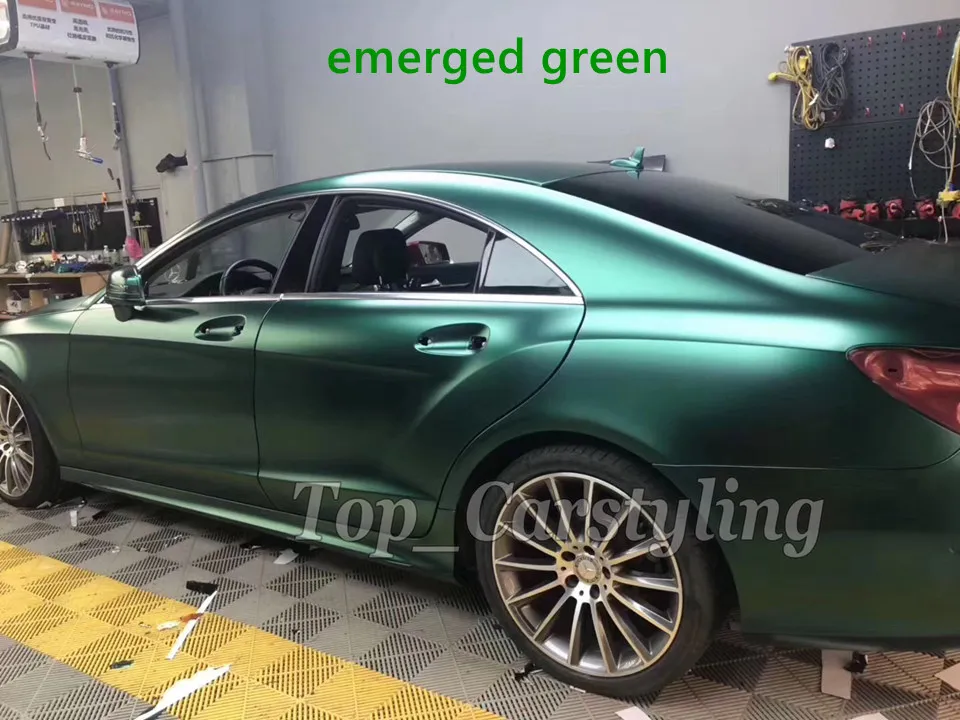 emerged-Green-Satin-Metallic-Vinyl-Car-Wrap-foil-with-air-bubble-free ...