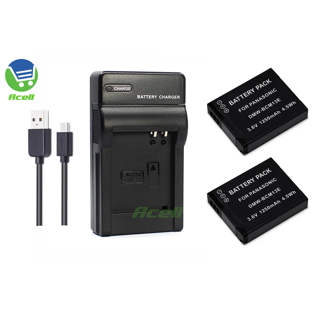 Dmw-bcm13e Battery + Usb Charger For Panasonic Dmc-tz37 Dmc-tz40 Dmc ...