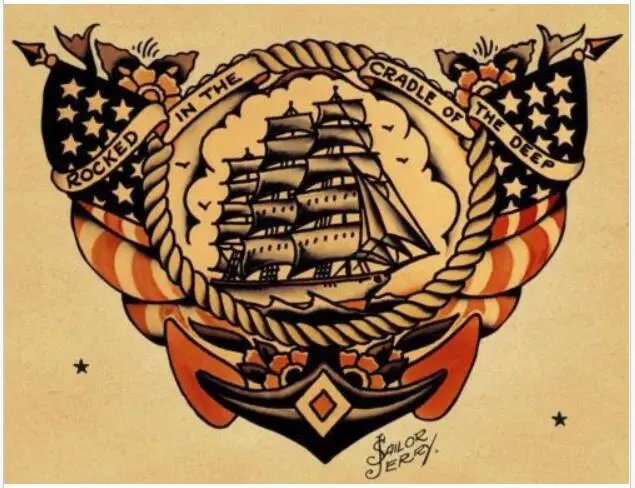 Sailor Jerry Pin Up Girl Wallpaper