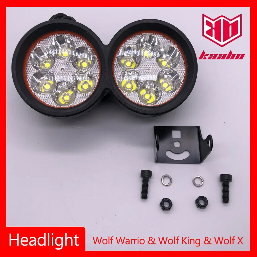 Headlight With Adapter Base Front Light For Kaabo Wolf Warrior Wolf X ...