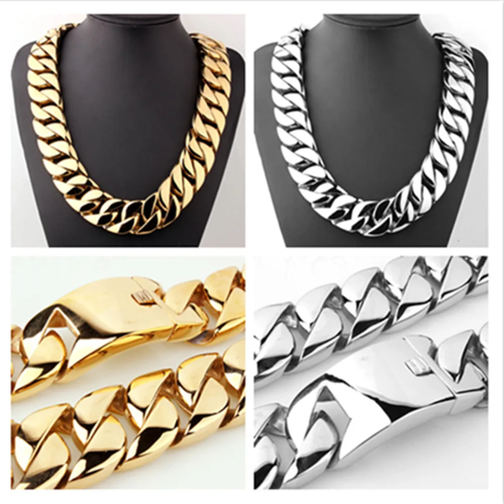 Collares-de-cadena-de-eslabones-cubanos-para-hombres-y-mujeres-tono ...