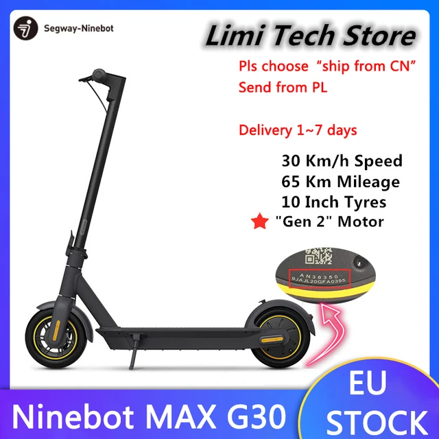 EU Stock Original Ninebot Max G30 Kickscooter Foldable Smart Electric ...