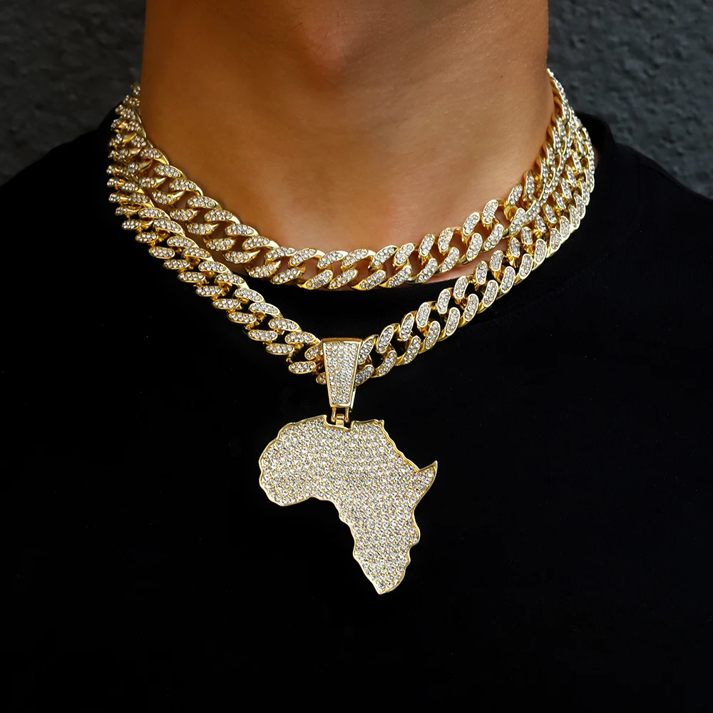 Africa Pendant Necklace | Jewelry Necklace Choker | Africa Chain ...