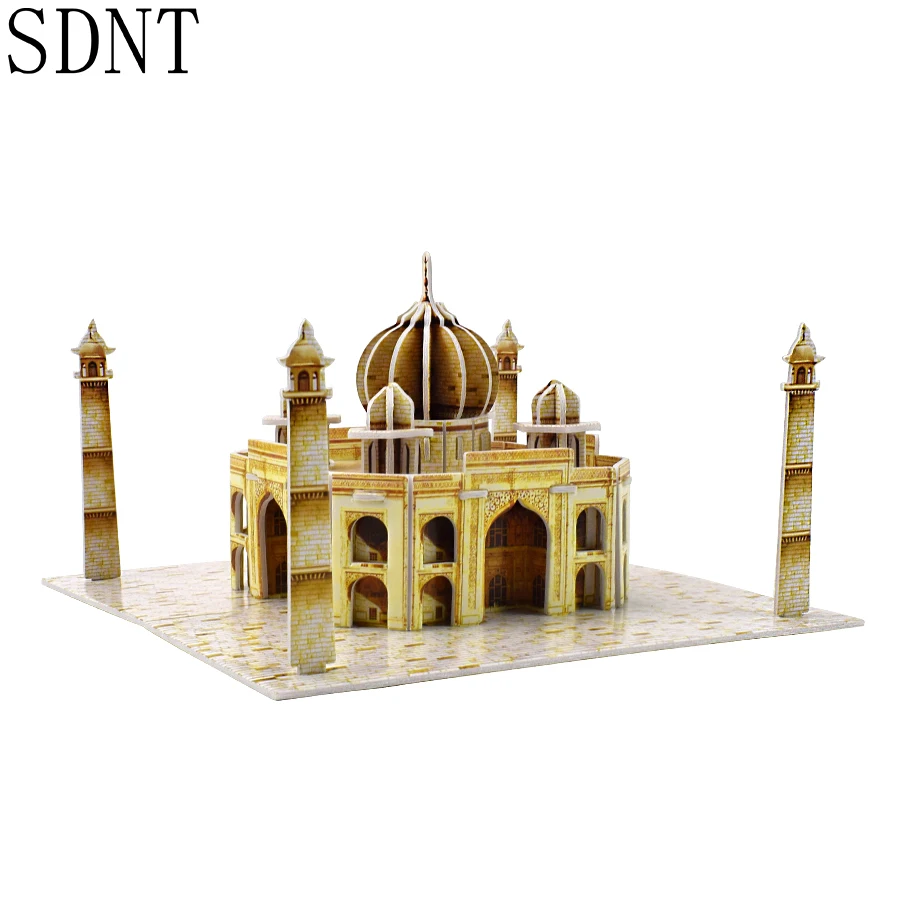 Taj Mahal Building Cardboard 3d Puzzle Kids Toys Game Hobby Diy World Famous Attractions Model ...