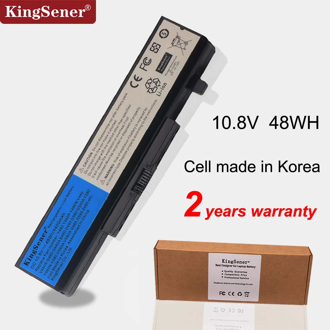 Kingsener 6 Cells Laptop Battery For Lenovo Ideapad Y480 Y580 G480 G580 ...