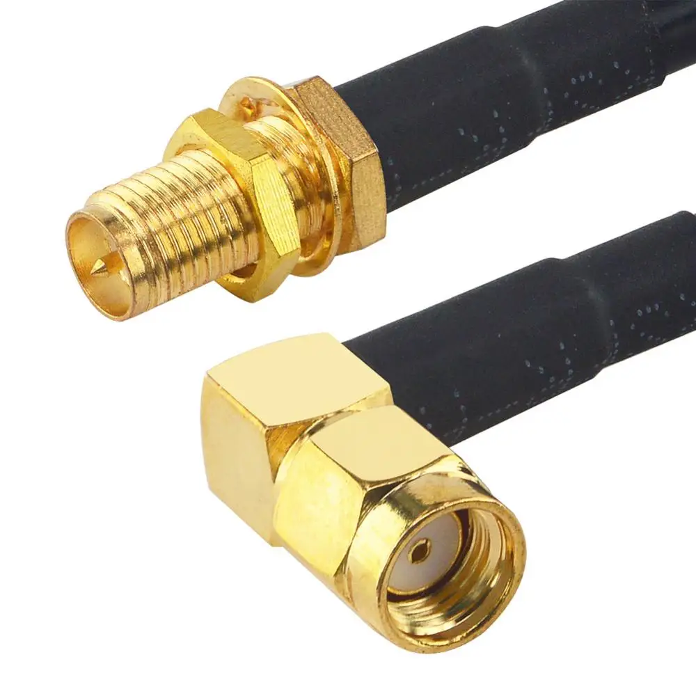 Rf Cable Rp Sma Male Right Angle 90 Degree To Rp Sma Female Straight ...