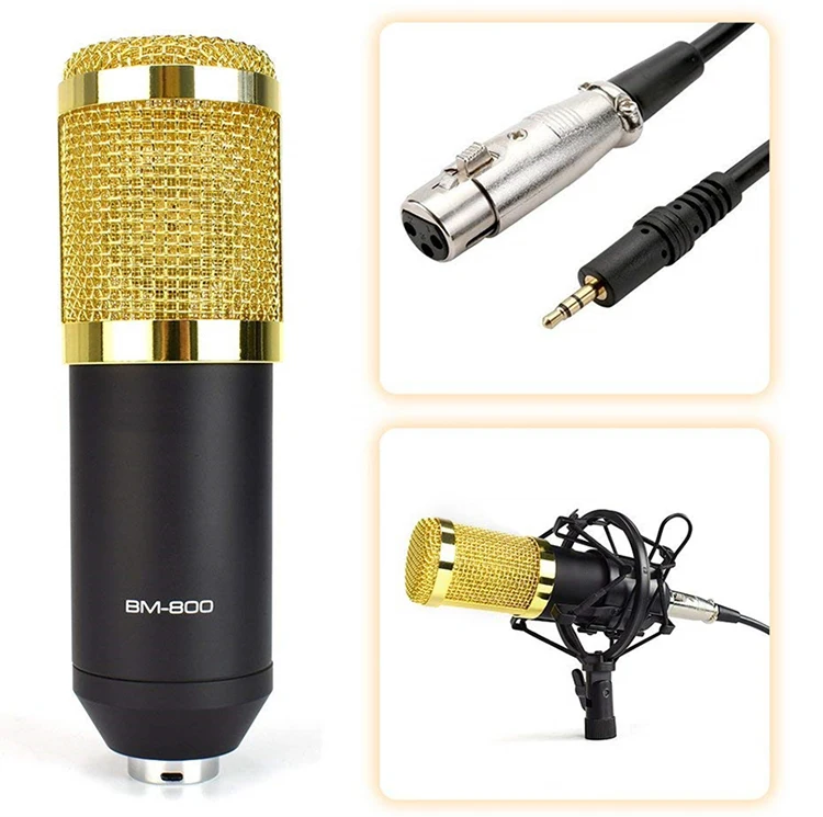 bm 800 condenser microphone mic for pc studio microphone for computer ...