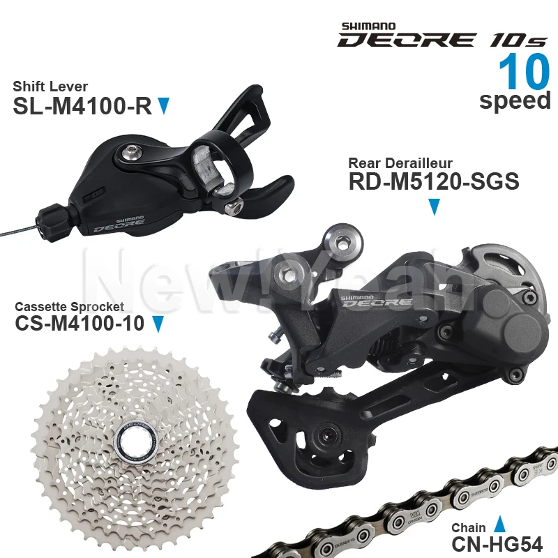 Shimano Deore M4100 10 Speed Groupset M4100 Shifter Cassete Roda ...