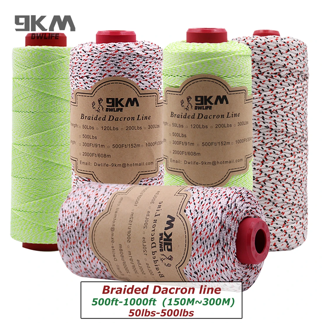 Braided Dacron Fishing Line Outdoor Kite Line 500 1000ft Multi ...