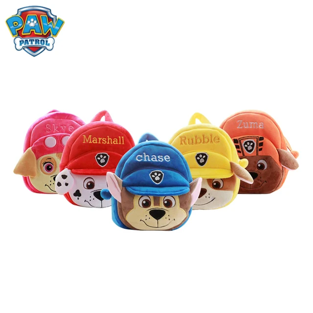 Paw Patrol Dog Cartoon Plush Backpack Skye Chase Small School Bag ...