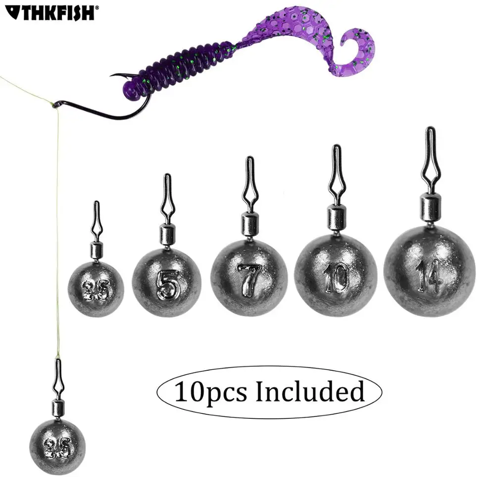 More Lead|10pcs Lead Sinkers 3.5g-20g - Fishing Weights For Fresh ...