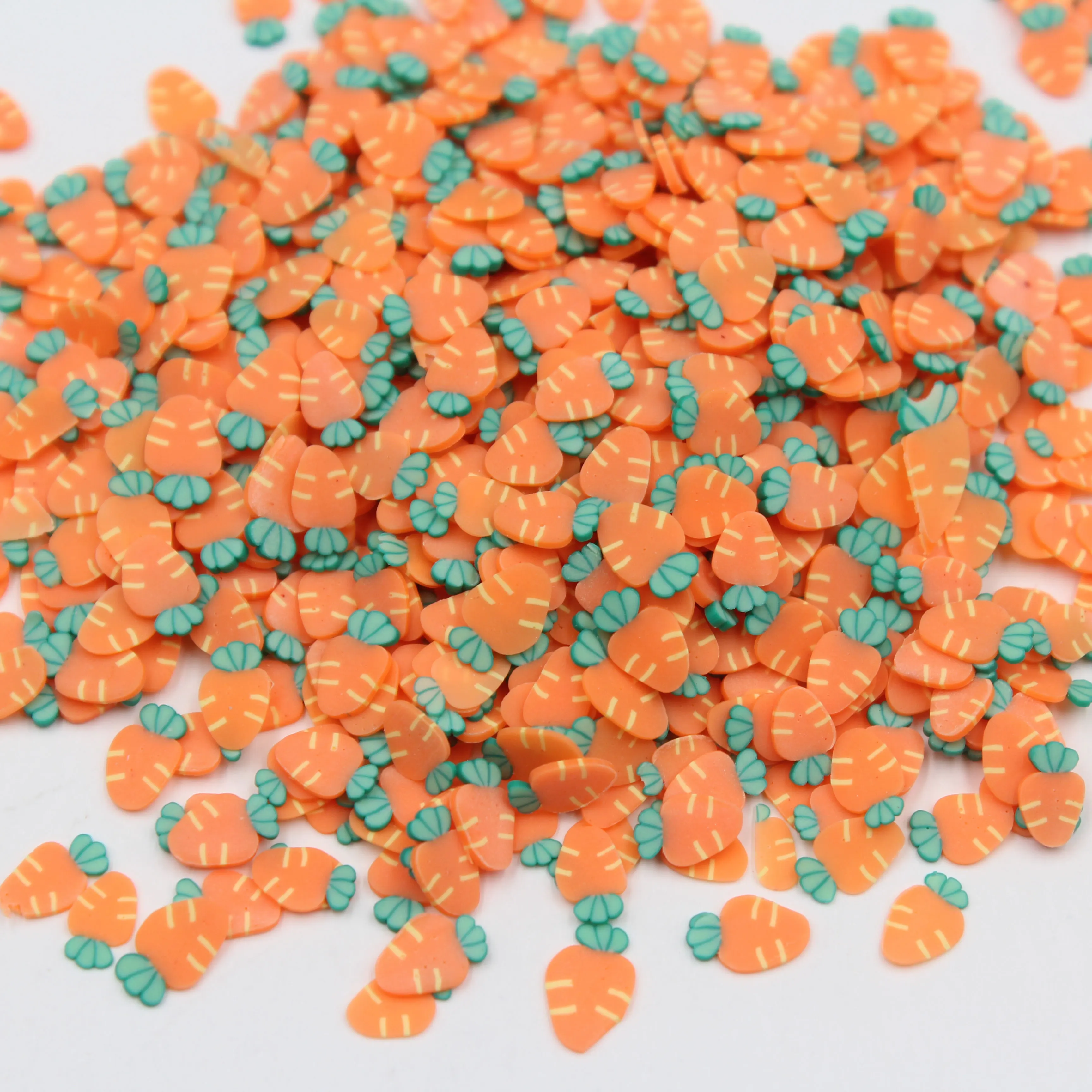 100g/Lot Carrot Slices Polymer Clay Fruit Sprinkles for Arts and Mobile ...
