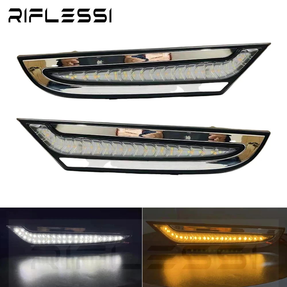 2 X Led Drl Daytime Running Lights For Mercedes Benz Actros Mp3 Truck ...
