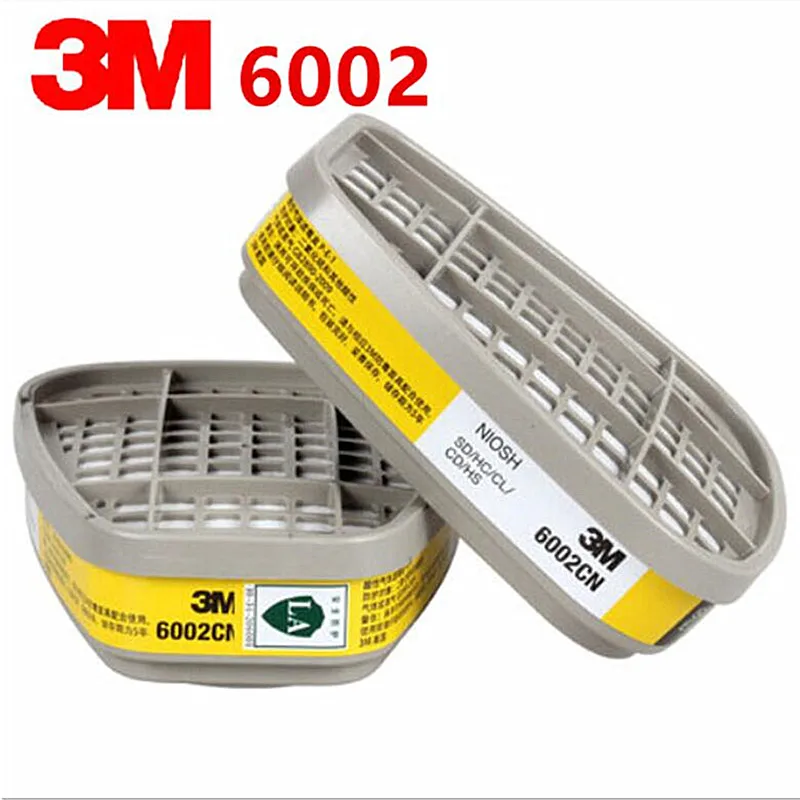 3M-6002-Acid-Gas-Cartridges-with-gas-mask-3M-6200-7502-6800-together ...