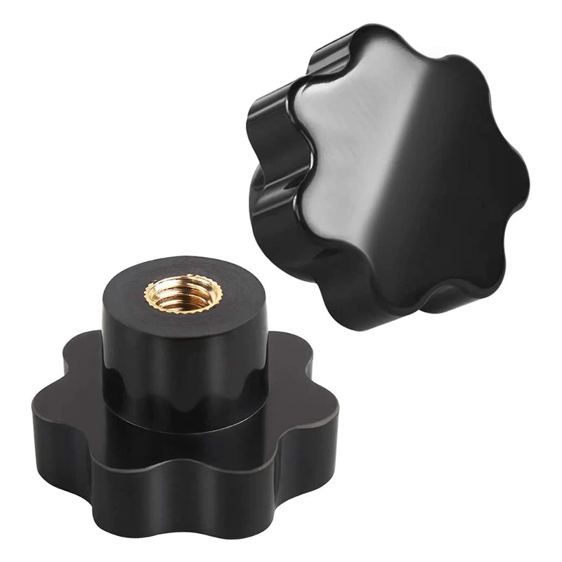 10 Pieces M8 Female Thread Star Shaped Knob 8mm Star Head Clamping Screw Handle Knob Head Knob ...