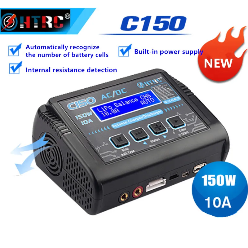 HTRC C150 150W 10A AC/DC 100 240V 1 6S LiPo LiHV LiFe Lilon NiCd NiMh ...