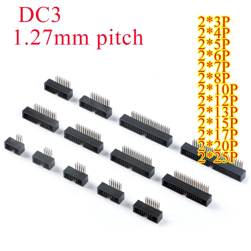 10pcs Dc3-20p 2.54MM Pitch JTAG ISP Male Socket Right Angle...