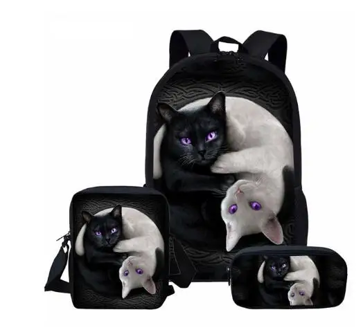 School Gothic Cats Backpacks | School Moon Phases | School Rucksack ...