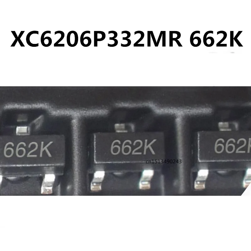 Original 100pcs/ Xc6206p332mr Sot-23 662k 3.3v Xc6206-3.3v ...