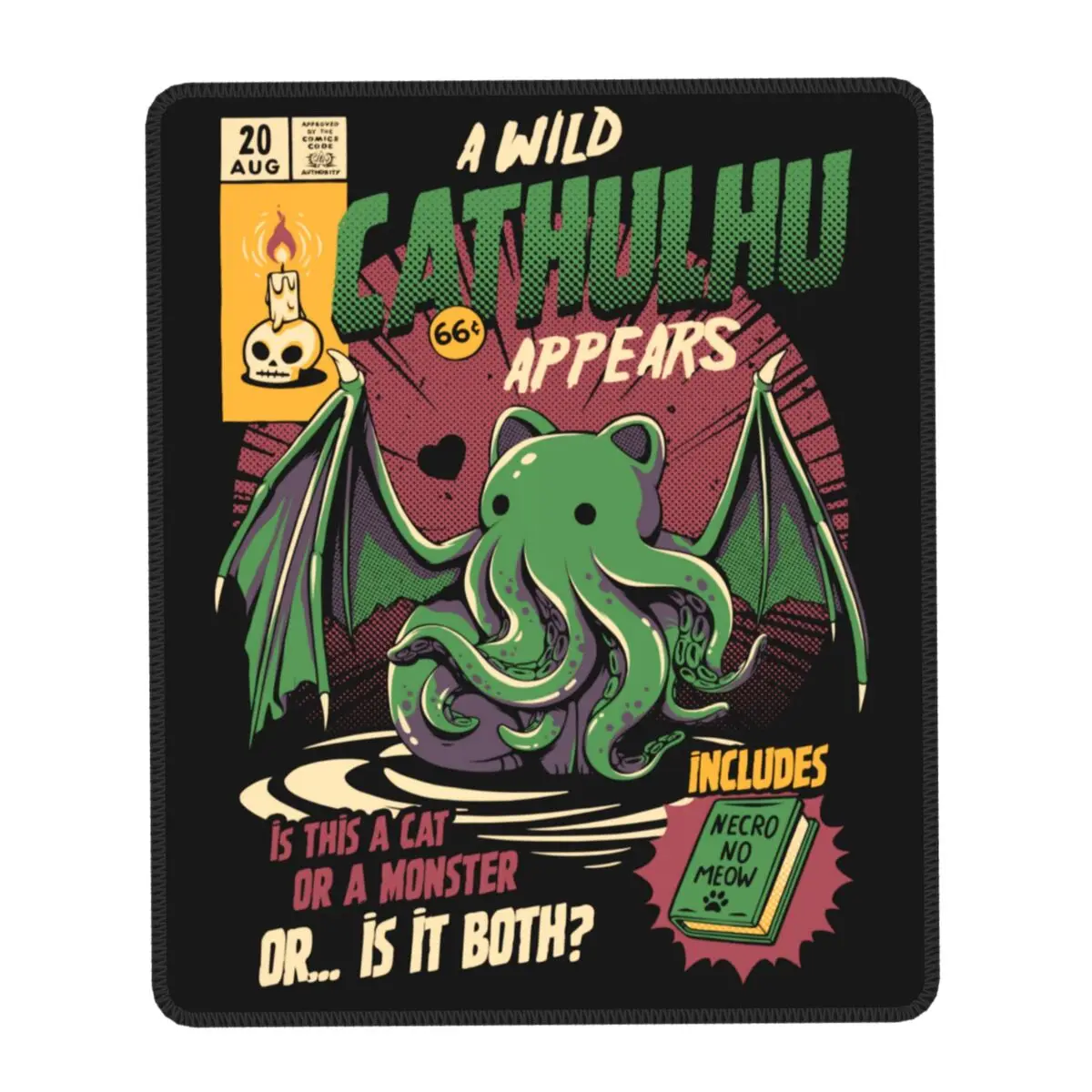 A Wild Cthulhu Computer Mouse Pad Soft Mousepad Anti-Slip Rubber Cat Or ...
