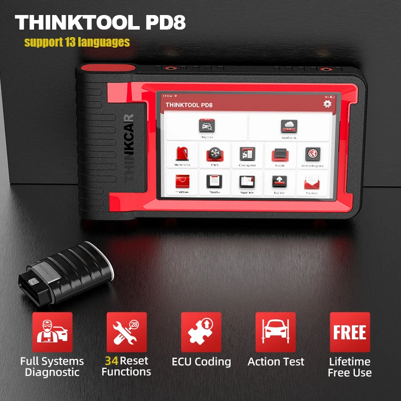 THINKCAR – Thinktool PD8 Scanner de voiture, codage ECU, Test actif ...