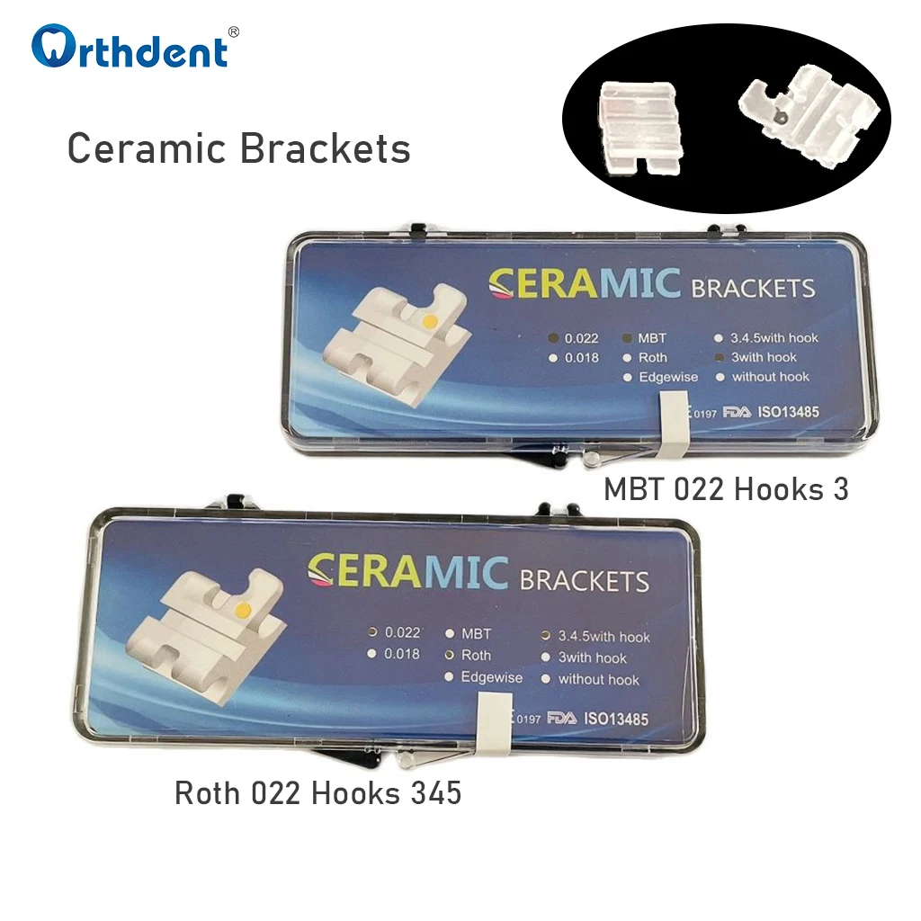 20-Pcs-Orthodontic-Brackets-Dental-Ceramic-Braces-For-Teeth-Roth-MBT-0 ...
