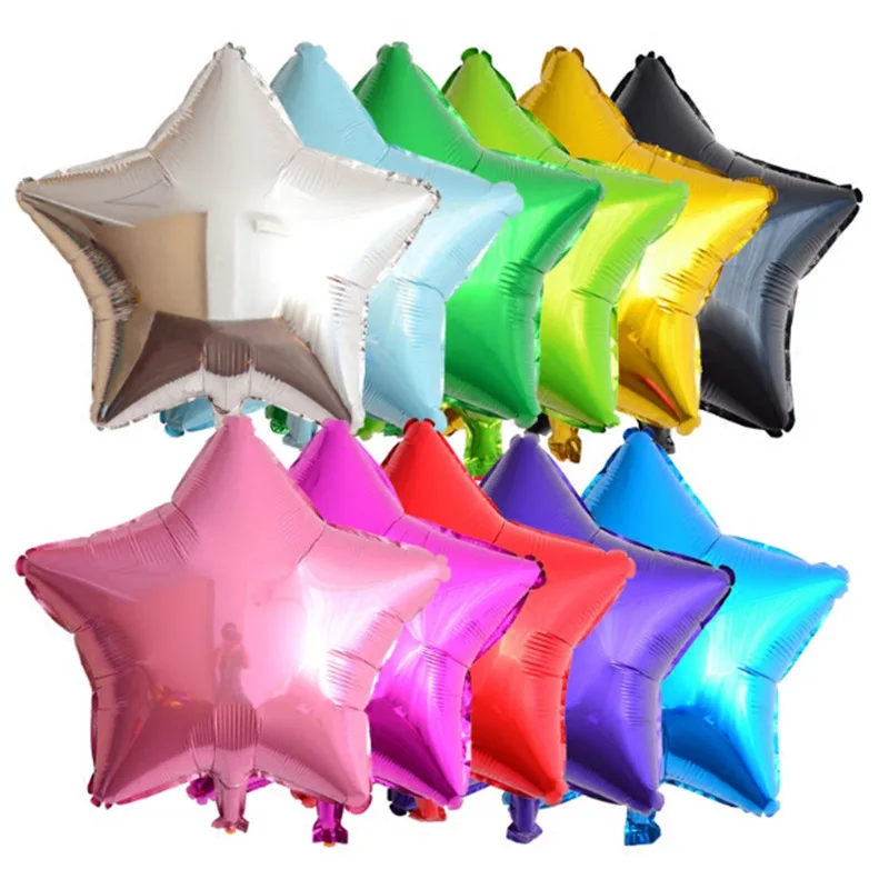 10pcs/lot 18 inch Five-pointed star foil balloon baby shower wedding ...
