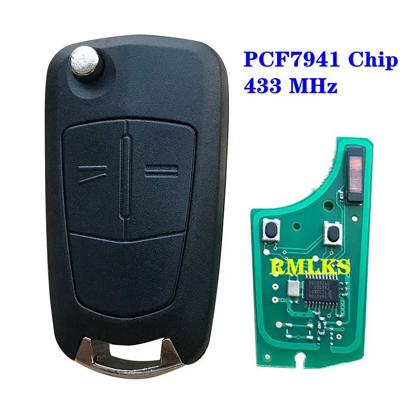 2x Fit For Opel Astra H Zafira B Corsa D Flip Key Remote 2 Buttons ...