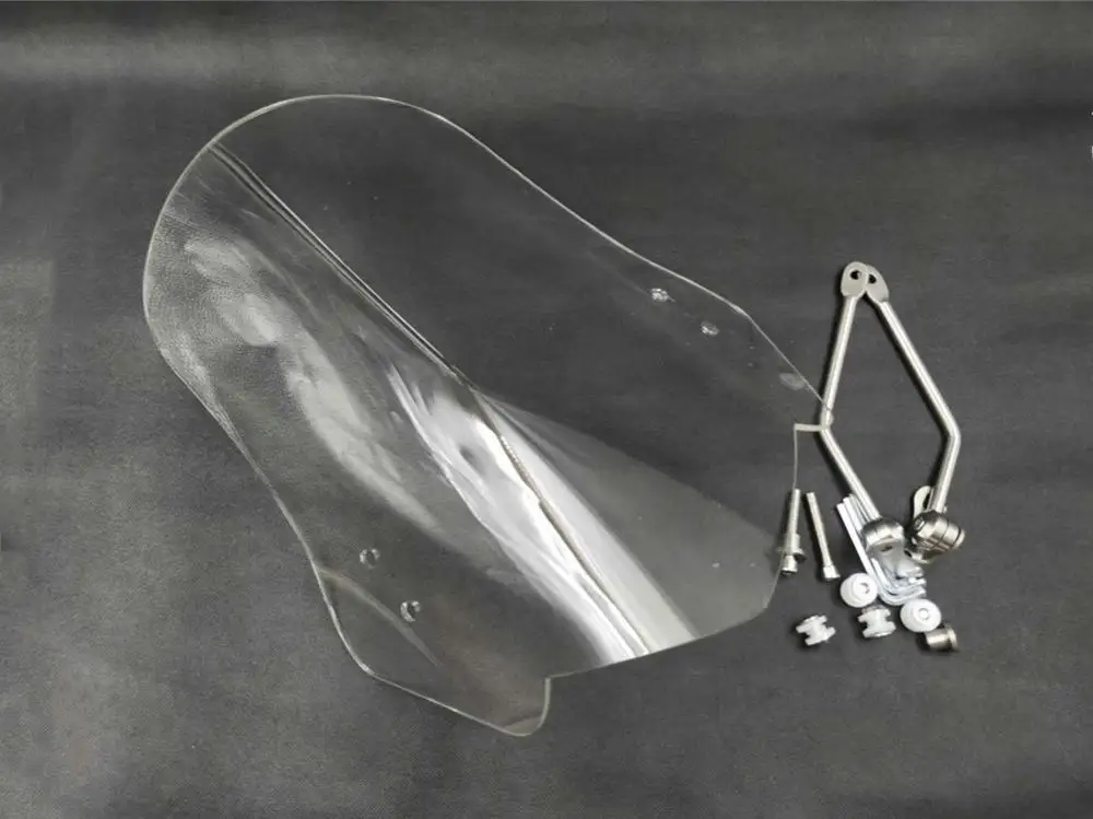 Height 50CM Motorcycle Windshield Windscreen with Adjustable Bracket ...