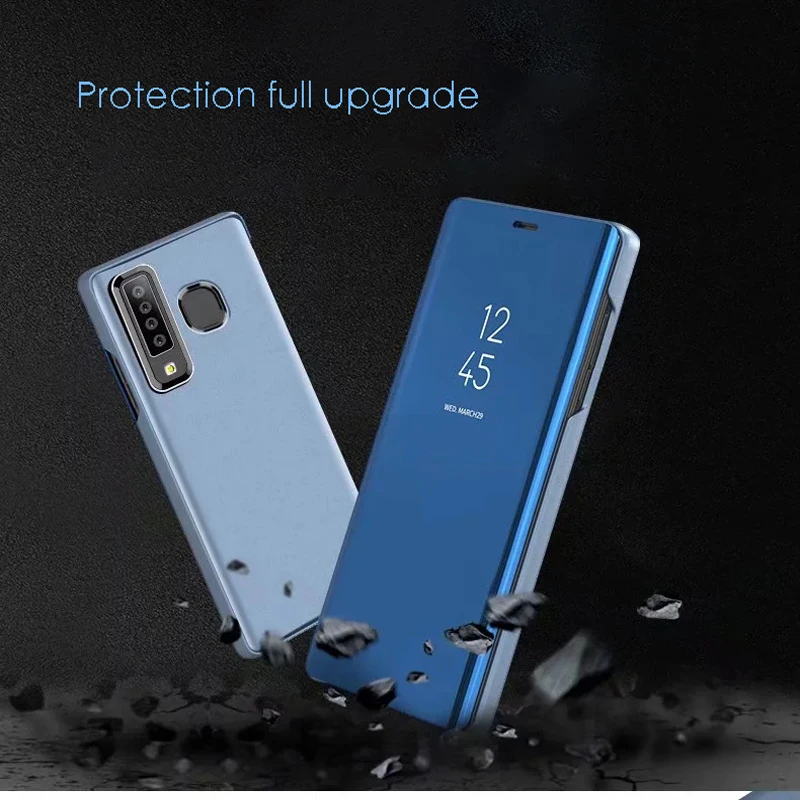 Умный зеркальный флип-чехол для samsung Galaxy S10 Lite S9 S8 S7 край A8 A9 A7 A5 A6 плюс A10 ...