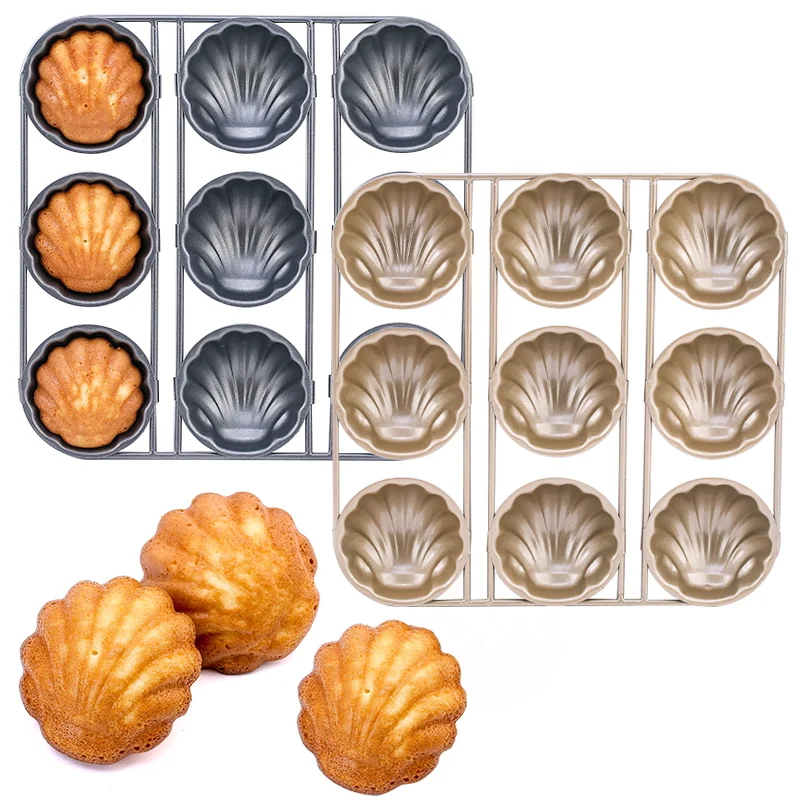 9 Units Shell Shape Baking Mold Madeleine Cake Pan Heavy Carbon Steel ...