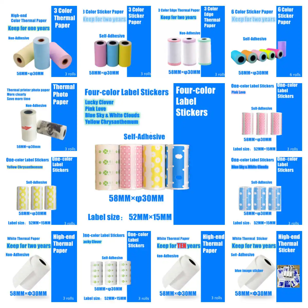 A6 Peripage Thermal Printer Paper | Peripage Printer Paper Sticker - 3 ...