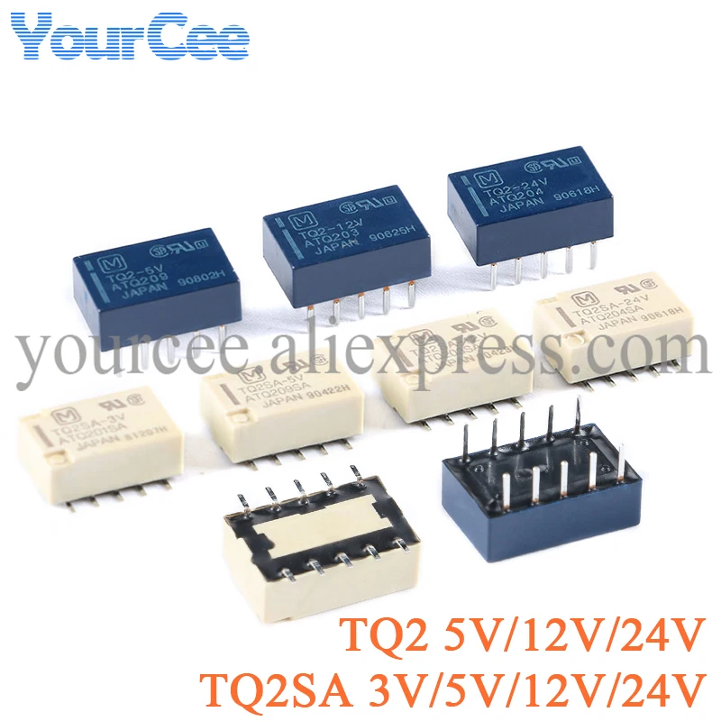 5pcs Signal Relay 1A TQ2 5V 12V 24V TQ2-5V TQ2-12V TQ2-24V TQ2SA 3V 5V ...
