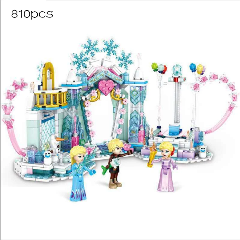 Building Blocks Friends New Elsa Anna Belle Ariel Moana Cinderella Ice ...