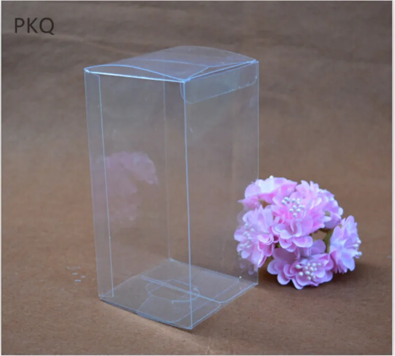 50Pcs 7 sizes Rectangle Plastic Box Transparent Gift Packaging Boxes ...