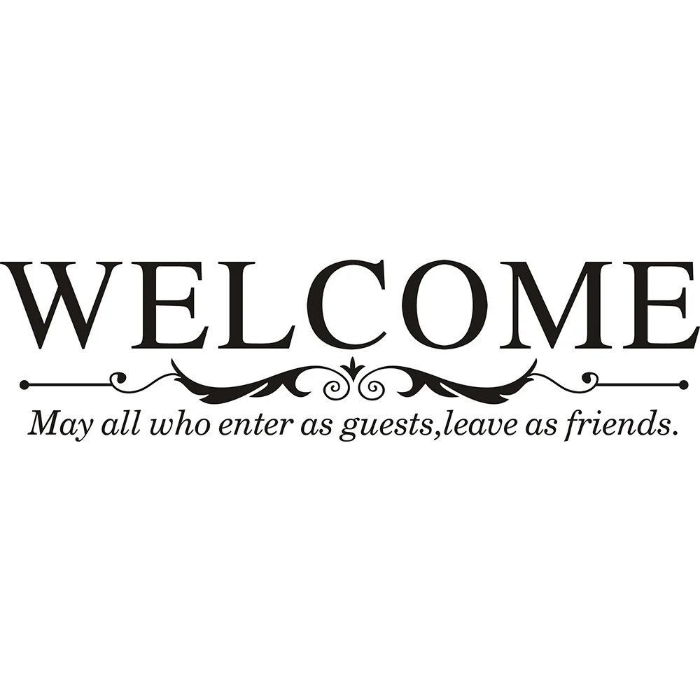 Large-size-welcome-to-our-home-sign-Wall-quote-decals-for-windows-glass ...