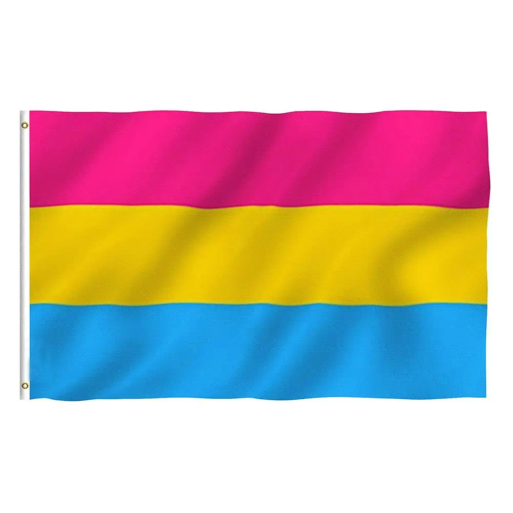90CMx150CM Omnisexual LGBT Pride Pan Pride Pan Pansexual Flag Banner For Decoration Rainbow ...