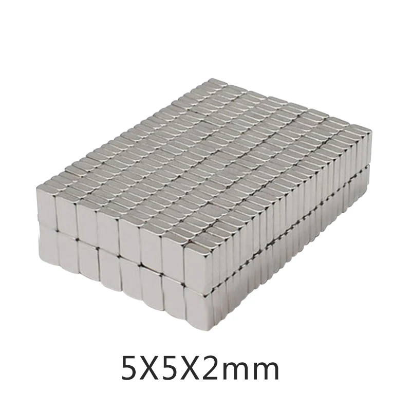 50-100-200-500-1000PCS-5x5x2-Small-Block-magnet-Strong-N35-Square-Rare ...