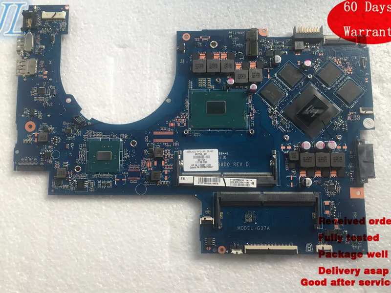 DAG37AMB8D0 L06683 601 For HP 17 W Series Laptop Mainboard 862259 601 ...