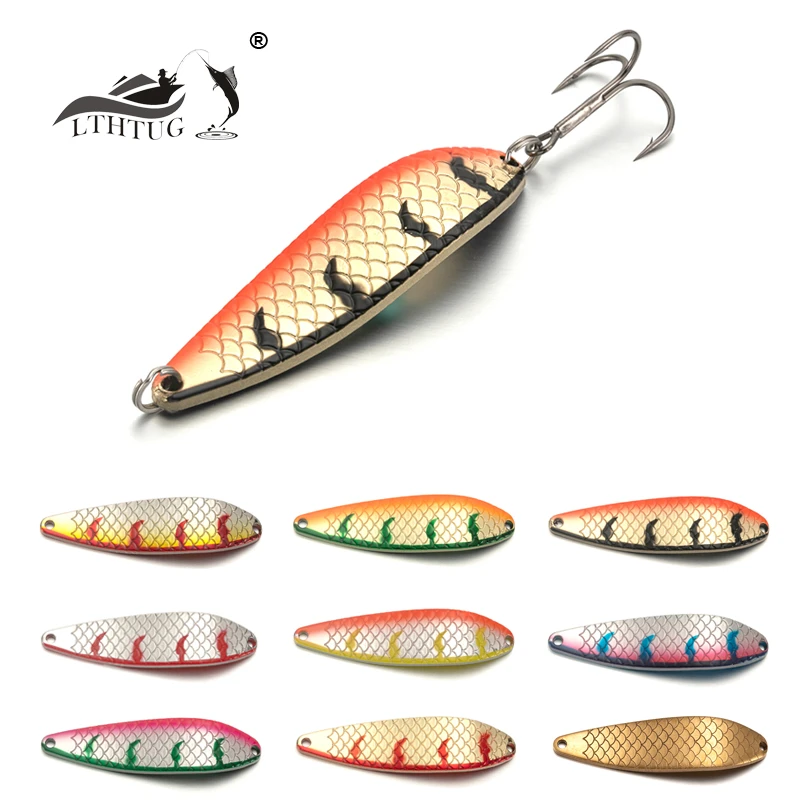 Copper Pike Salmon Spinner | Metal Spinner Spoon Lures | Fishing Spoons ...