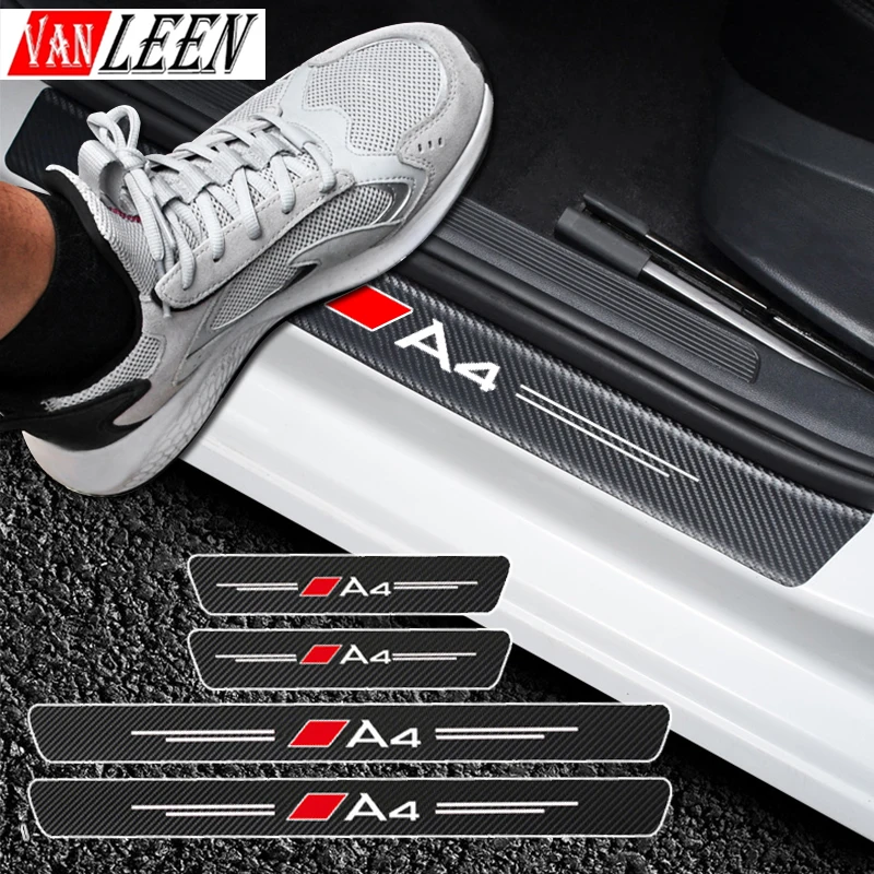 Carbon-Fiber-Car-Door-Edge-Sill-Protector-Sticker-Film-For-Audi-Sline ...