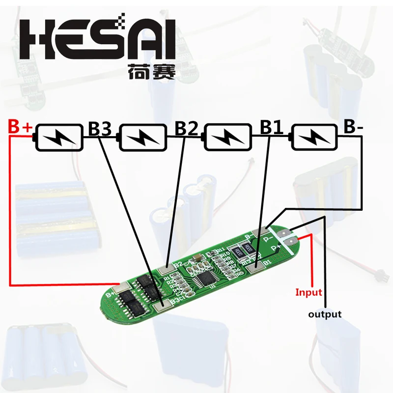4S 6A 16v Li ion Lithium Battery 18650 BMS PCM Battery Protection Board ...